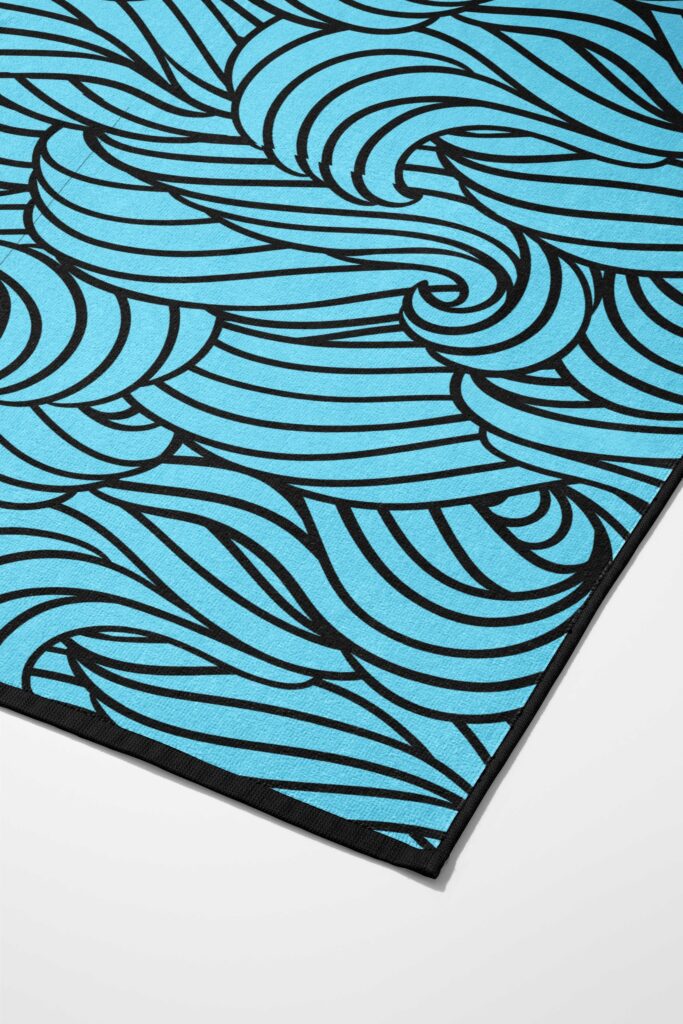 'Swell' Quick Drying Gym Towel - in Sky | towelup.